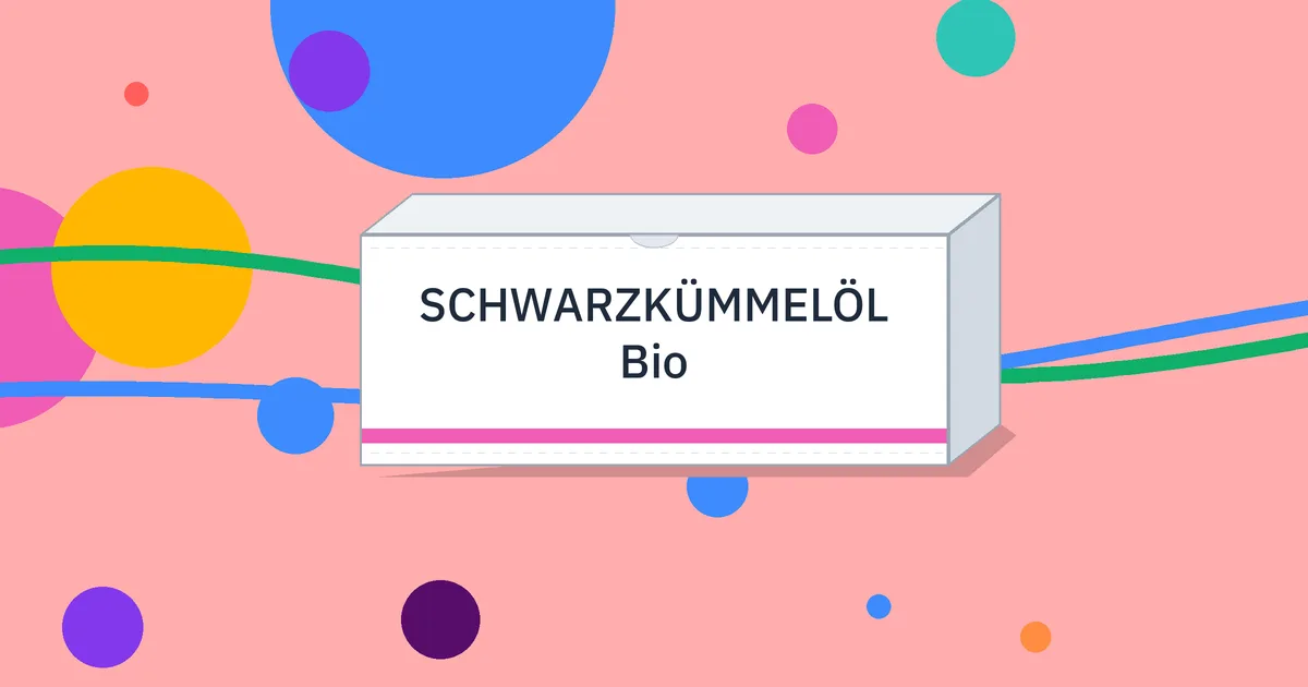 Symbolbild: Packung mit der Aufschrift SCHWARZKÜMMELÖL Bio (PZN 10217232) – Verfügbarkeit und Bezug in Apotheken in Frankfurt am Main
