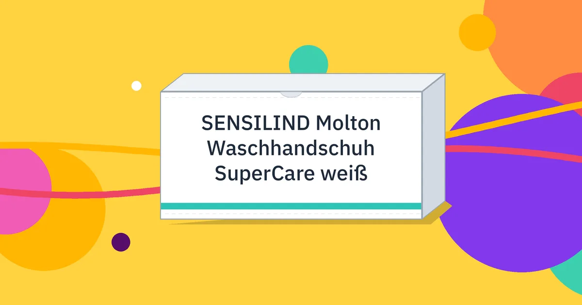 Symbolbild: Packung mit der Aufschrift SENSILIND Molton Waschhandschuh SuperCare weiß (PZN 17194385) – Verfügbarkeit und Bezug in Apotheken in Frankfurt am Main