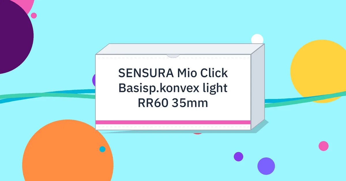 Symbolbild: Packung mit der Aufschrift SENSURA Mio Click Basisp.konvex light RR60 35mm (PZN 10857836) – Verfügbarkeit und Bezug in Apotheken in Frankfurt am Main