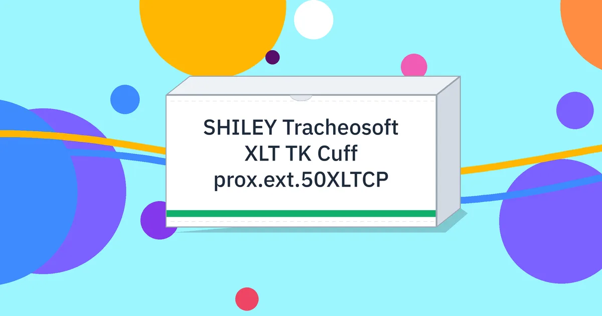 Symbolbild: Packung mit der Aufschrift SHILEY Tracheosoft XLT TK Cuff prox.ext.50XLTCP (PZN 04109981) – Verfügbarkeit und Bezug in Apotheken in Frankfurt am Main