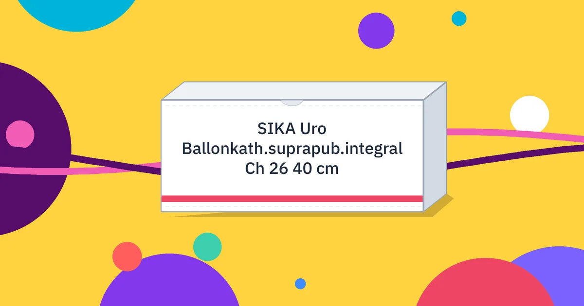 Symbolbild: Packung mit der Aufschrift SIKA Uro Ballonkath.suprapub.integral Ch 26 40 cm (PZN 03406458) – Verfügbarkeit und Bezug in Apotheken in Frankfurt am Main