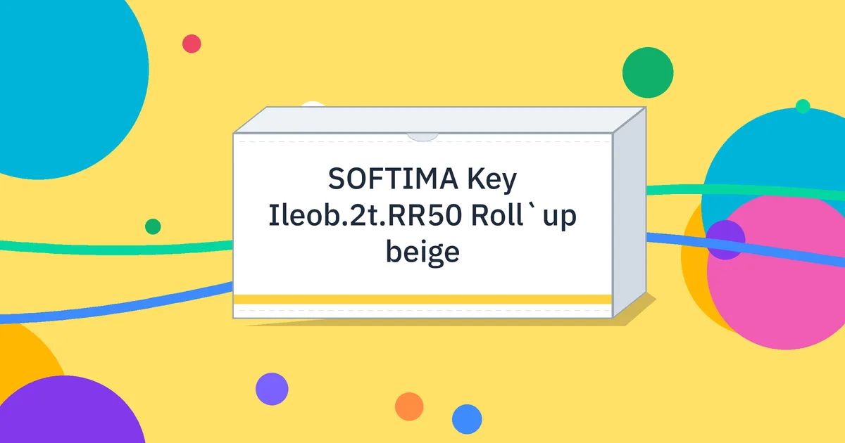 Symbolbild: Packung mit der Aufschrift SOFTIMA Key Ileob.2t.RR50 Roll`up beige (PZN 00107264) – Verfügbarkeit und Bezug in Apotheken in Frankfurt am Main