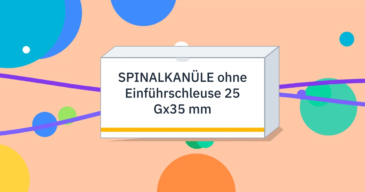 Symbolbild: Packung mit der Aufschrift SPINALKANÜLE ohne Einführschleuse 25 Gx35 mm (PZN 03946321) – Verfügbarkeit und Bezug in Apotheken in Frankfurt am Main
