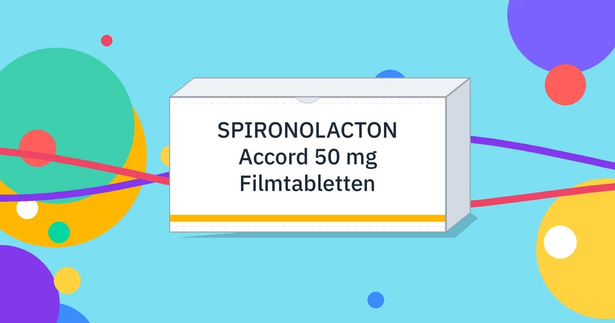 Symbolbild: Packung mit der Aufschrift SPIRONOLACTON Accord 50 mg Filmtabletten (PZN 11851994) – Verfügbarkeit und Bezug in Apotheken in Frankfurt am Main
