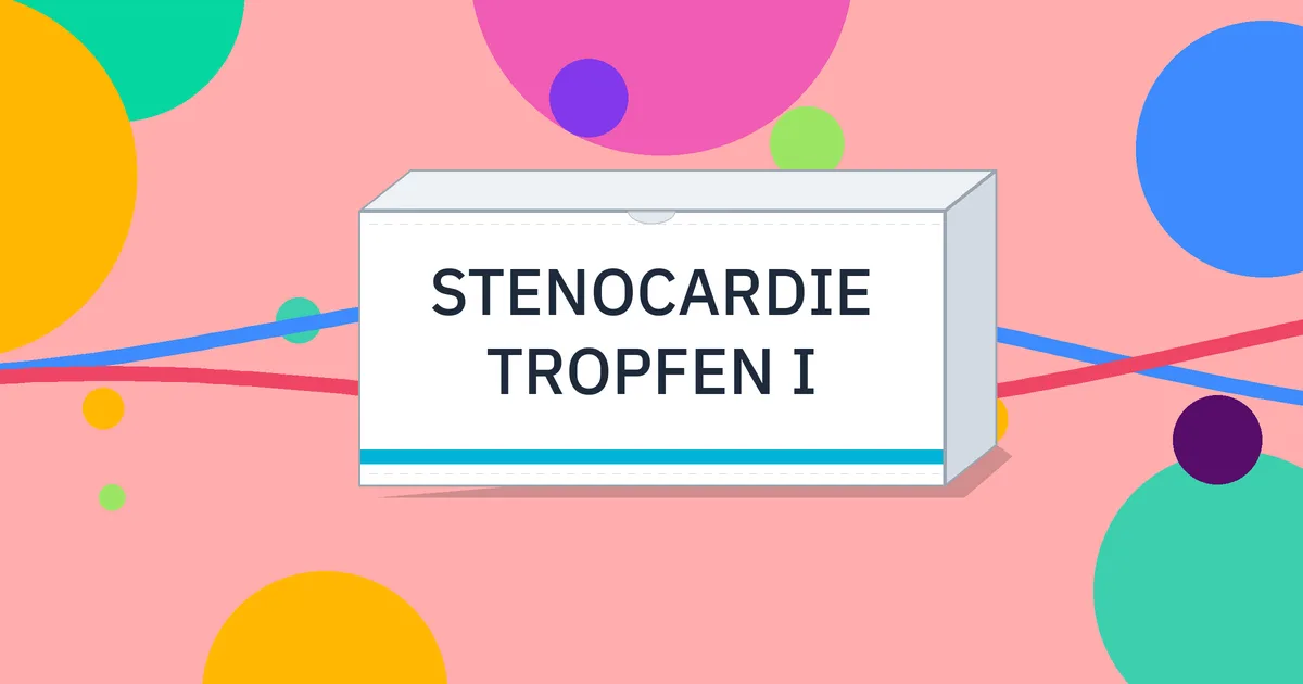 Symbolbild: Packung mit der Aufschrift STENOCARDIE TROPFEN I (PZN 03753970) – Verfügbarkeit und Bezug in Apotheken in Frankfurt am Main