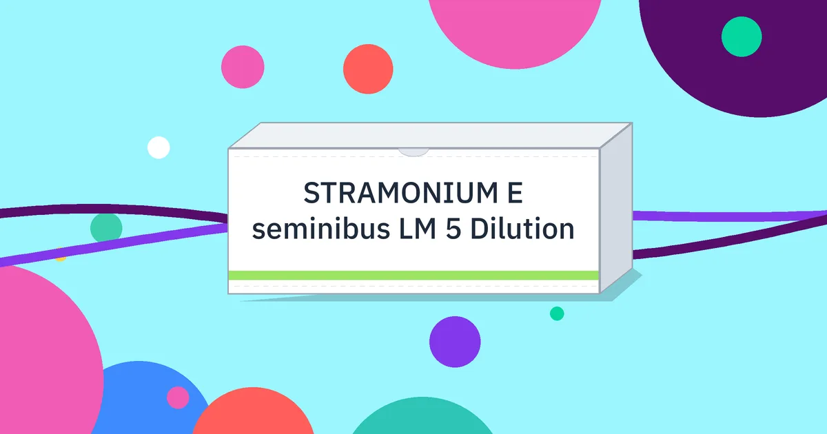 Symbolbild: Packung mit der Aufschrift STRAMONIUM E seminibus LM 5 Dilution (PZN 13202165) – Verfügbarkeit und Bezug in Apotheken in Frankfurt am Main