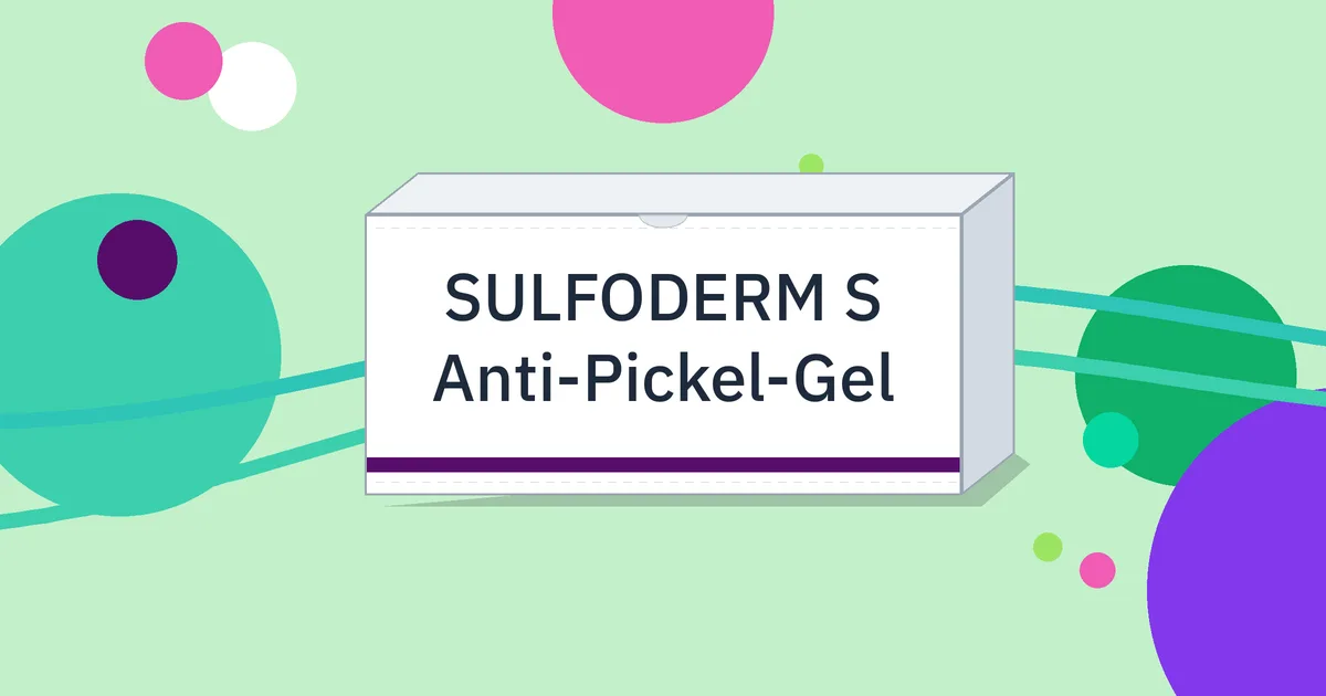 Symbolbild: Packung mit der Aufschrift SULFODERM S Anti-Pickel-Gel (PZN 11867788) – Verfügbarkeit und Bezug in Apotheken in Frankfurt am Main