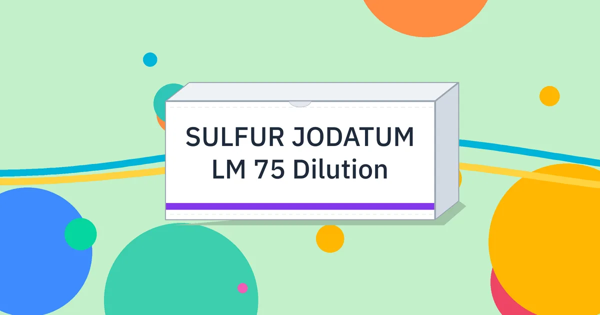 Symbolbild: Packung mit der Aufschrift SULFUR JODATUM LM 75 Dilution (PZN 13210609) – Verfügbarkeit und Bezug in Apotheken in Frankfurt am Main