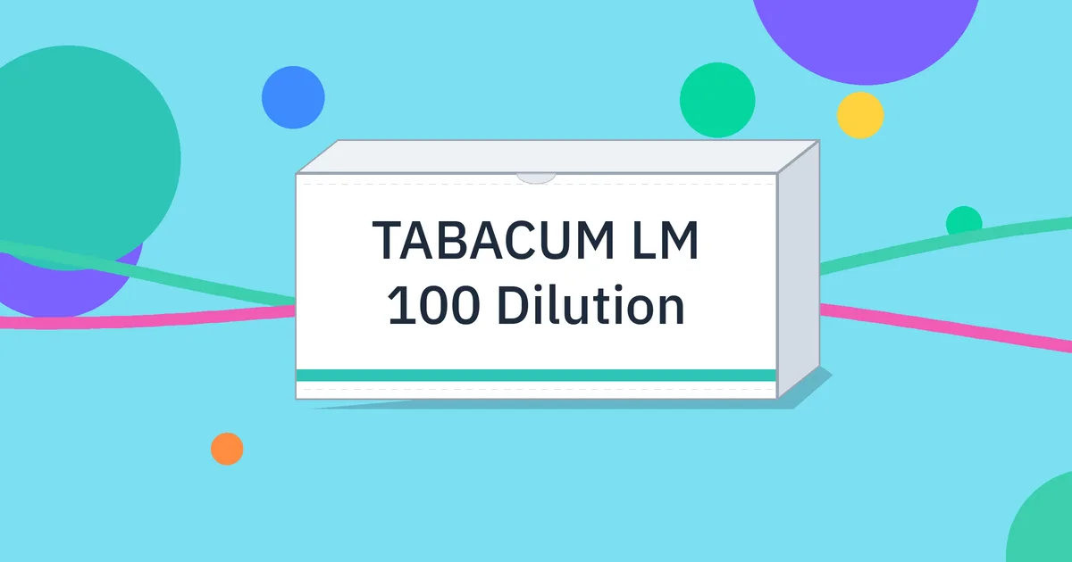 Symbolbild: Packung mit der Aufschrift TABACUM LM 100 Dilution (PZN 13212844) – Verfügbarkeit und Bezug in Apotheken in Frankfurt am Main