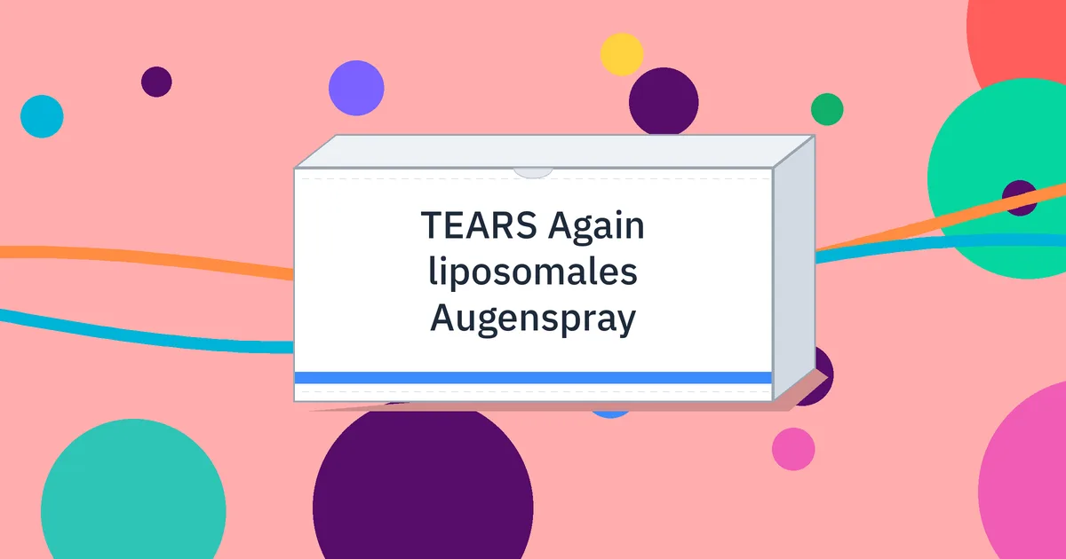 Symbolbild: Packung mit der Aufschrift TEARS Again liposomales Augenspray (PZN 03043582) – Verfügbarkeit und Bezug in Apotheken in Frankfurt am Main