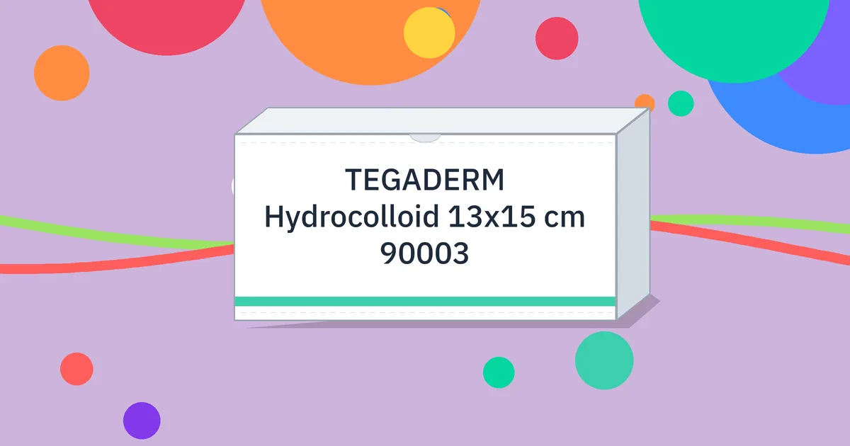 Symbolbild: Packung mit der Aufschrift TEGADERM Hydrocolloid 13x15 cm 90003 (PZN 05398929) – Verfügbarkeit und Bezug in Apotheken in Frankfurt am Main