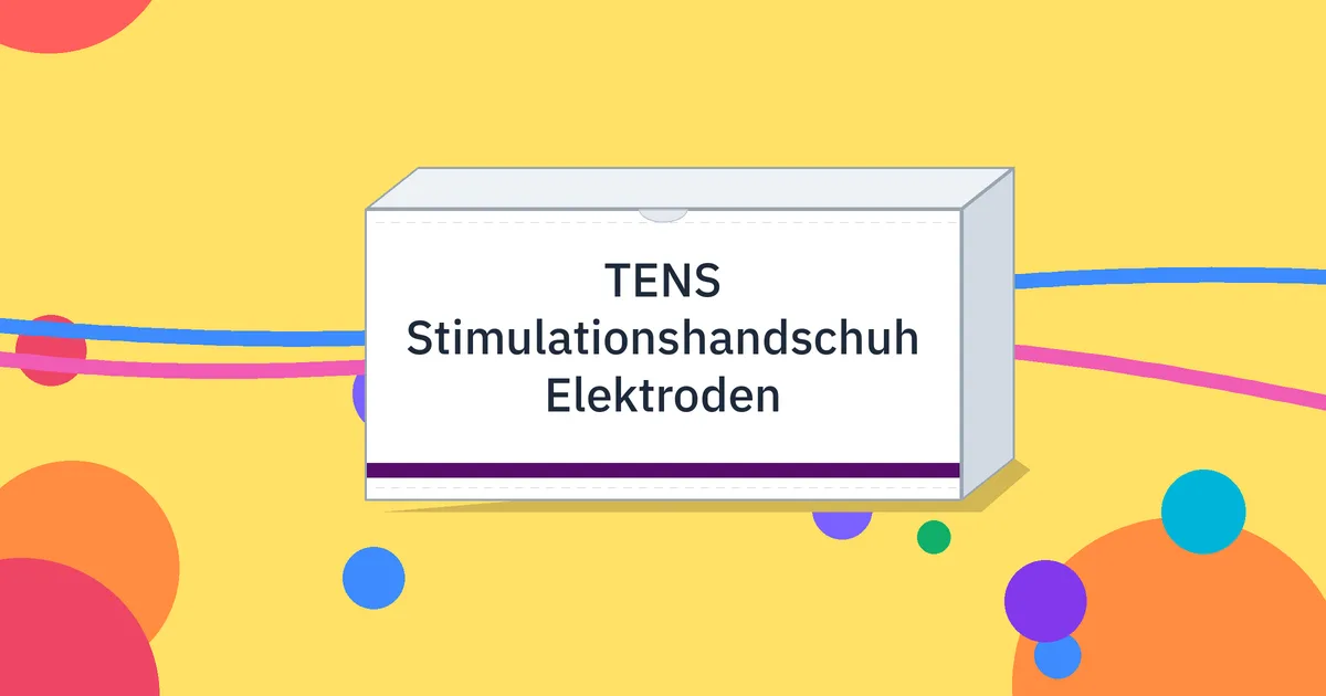 Symbolbild: Packung mit der Aufschrift TENS Stimulationshandschuh Elektroden (PZN 10314171) – Verfügbarkeit und Bezug in Apotheken in Frankfurt am Main