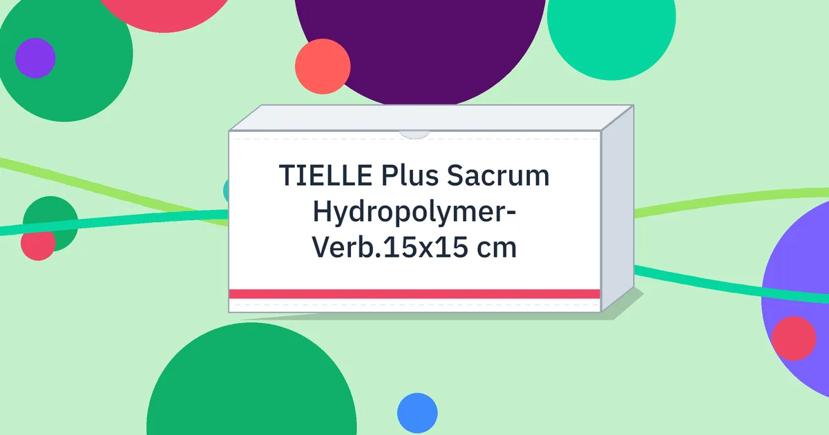 Symbolbild: Packung mit der Aufschrift TIELLE Plus Sacrum Hydropolymer-Verb.15x15 cm (PZN 05351017) – Verfügbarkeit und Bezug in Apotheken in Frankfurt am Main