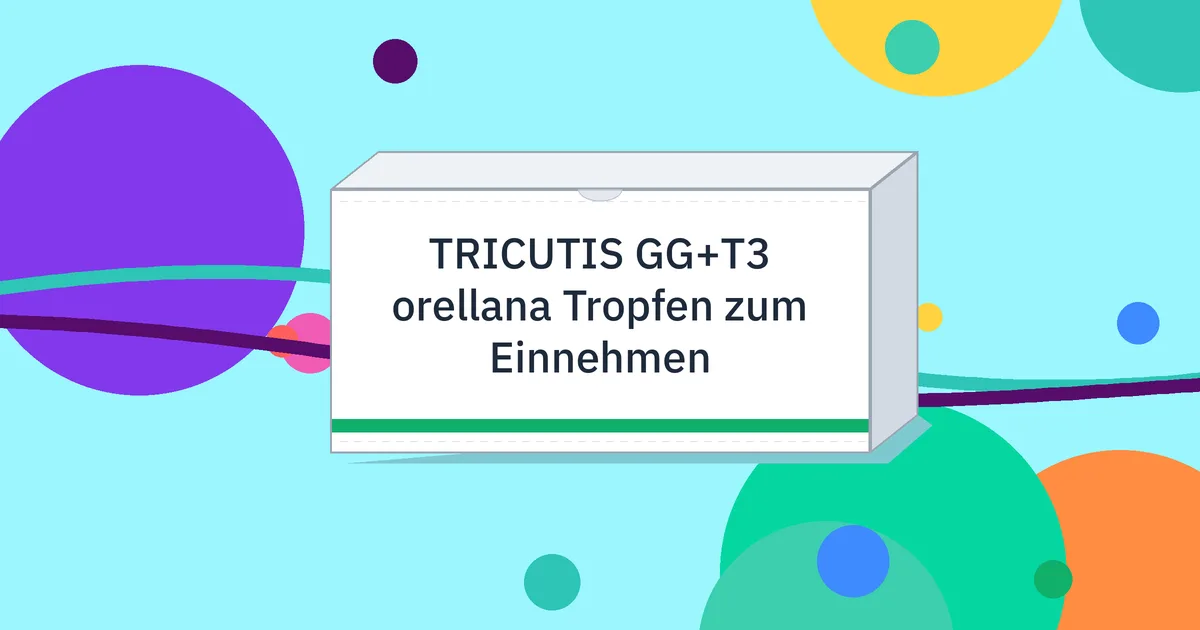 Symbolbild: Packung mit der Aufschrift TRICUTIS GG+T3 orellana Tropfen zum Einnehmen (PZN 19235220) – Verfügbarkeit und Bezug in Apotheken in Frankfurt am Main
