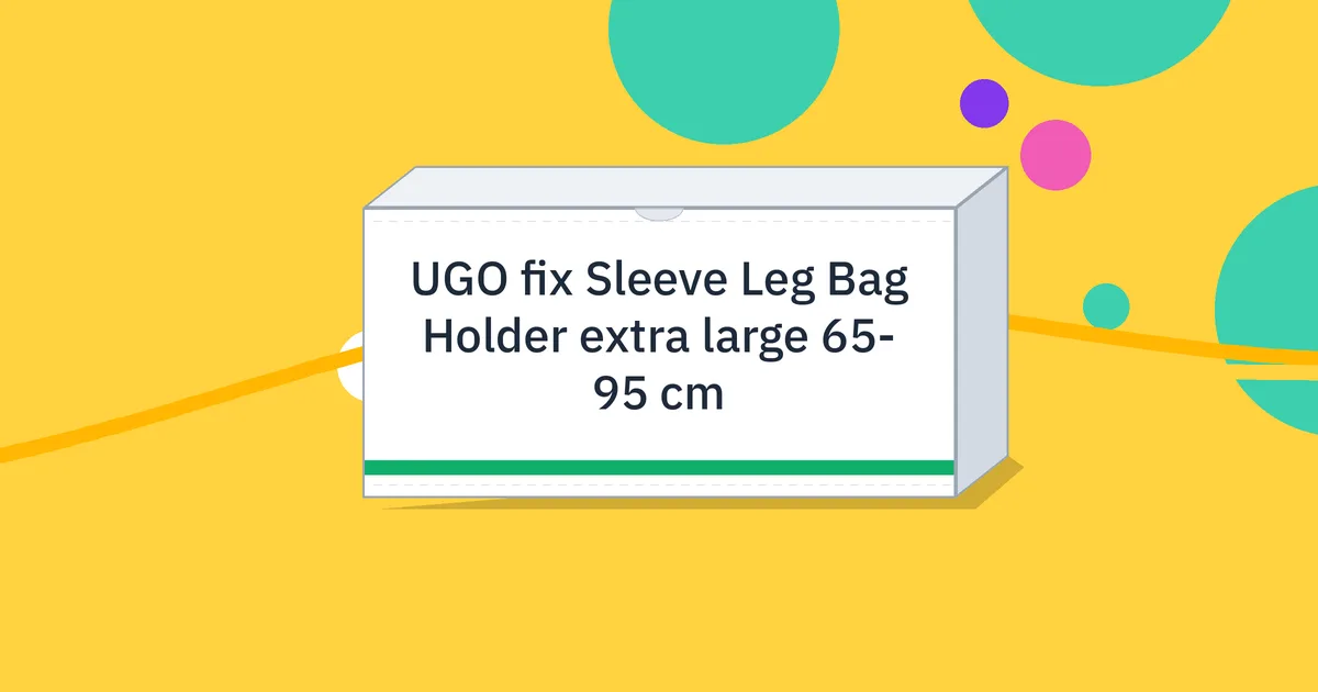 Symbolbild: Packung mit der Aufschrift UGO fix Sleeve Leg Bag Holder extra large 65-95 cm (PZN 12558641) – Verfügbarkeit und Bezug in Apotheken in Frankfurt am Main