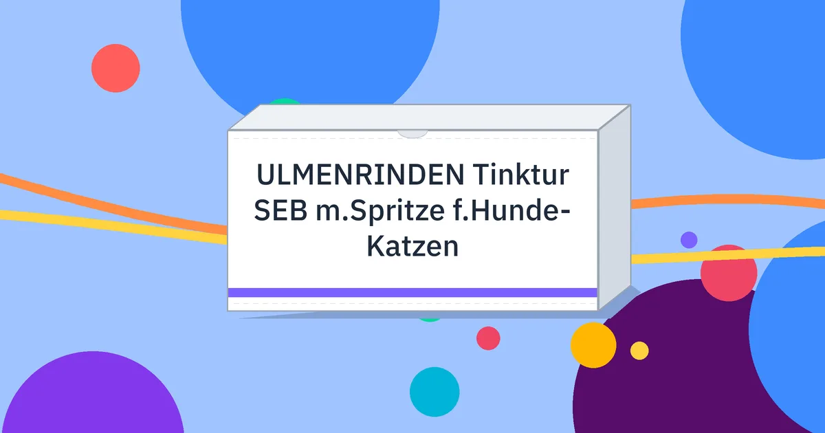 Symbolbild: Packung mit der Aufschrift ULMENRINDEN Tinktur SEB m.Spritze f.Hunde-Katzen (PZN 18456137) – Verfügbarkeit und Bezug in Apotheken in Frankfurt am Main