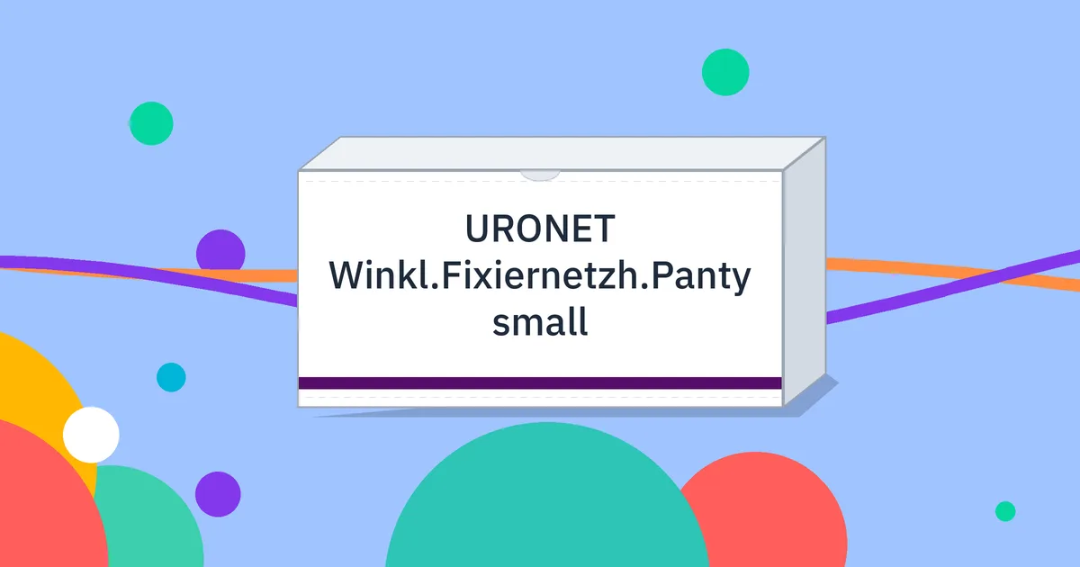 Symbolbild: Packung mit der Aufschrift URONET Winkl.Fixiernetzh.Panty small (PZN 00477529) – Verfügbarkeit und Bezug in Apotheken in Frankfurt am Main
