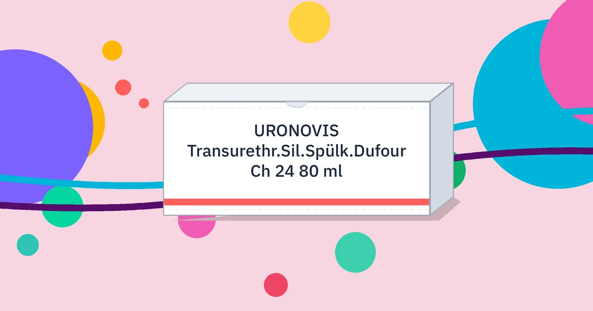 Symbolbild: Packung mit der Aufschrift URONOVIS Transurethr.Sil.Spülk.Dufour Ch 24 80 ml (PZN 00796105) – Verfügbarkeit und Bezug in Apotheken in Frankfurt am Main