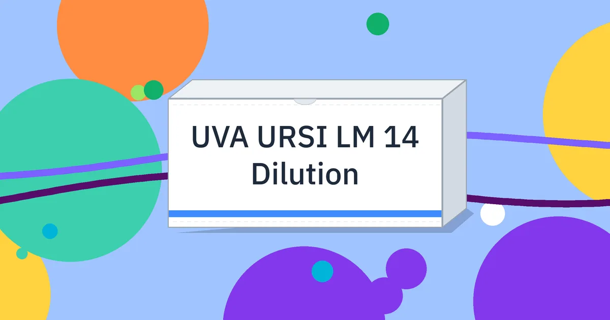 Symbolbild: Packung mit der Aufschrift UVA URSI LM 14 Dilution (PZN 13259053) – Verfügbarkeit und Bezug in Apotheken in Frankfurt am Main