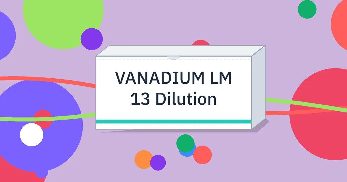 Symbolbild: Packung mit der Aufschrift VANADIUM LM 13 Dilution (PZN 13262552) – Verfügbarkeit und Bezug in Apotheken in Frankfurt am Main