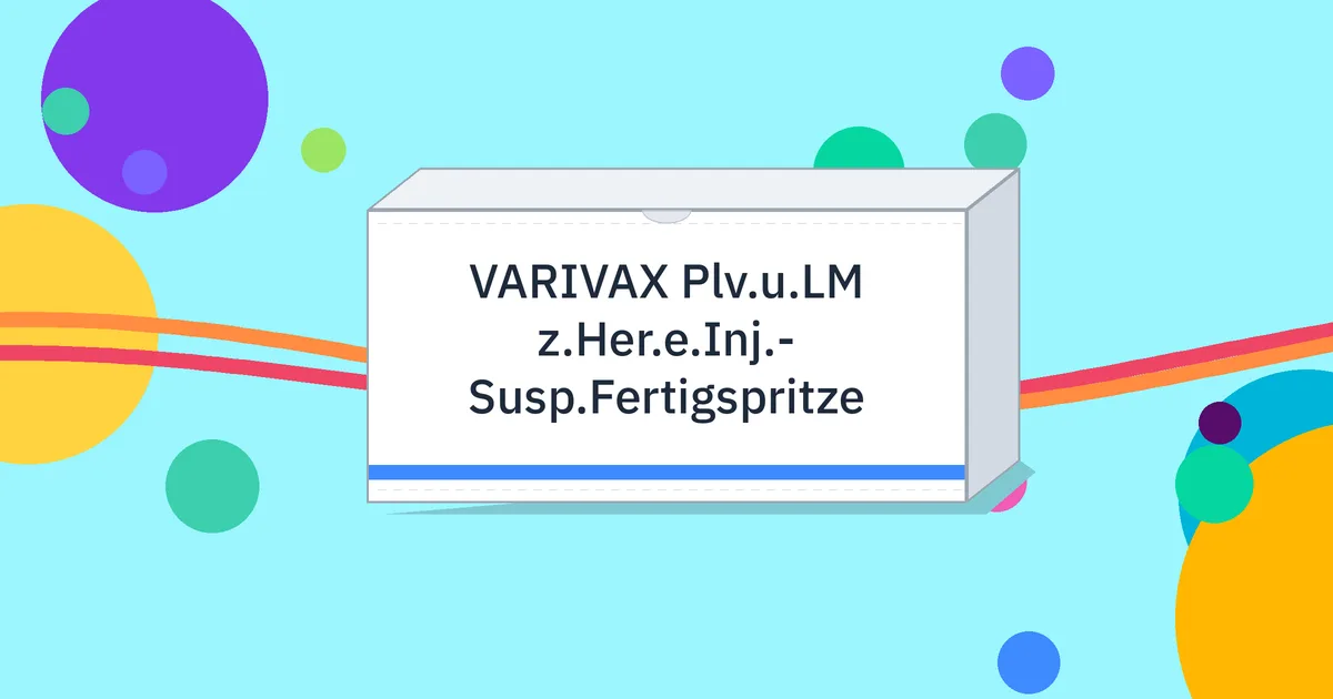Symbolbild: Packung mit der Aufschrift VARIVAX Plv.u.LM z.Her.e.Inj.-Susp.Fertigspritze (PZN 18829294) – Verfügbarkeit und Bezug in Apotheken in Frankfurt am Main