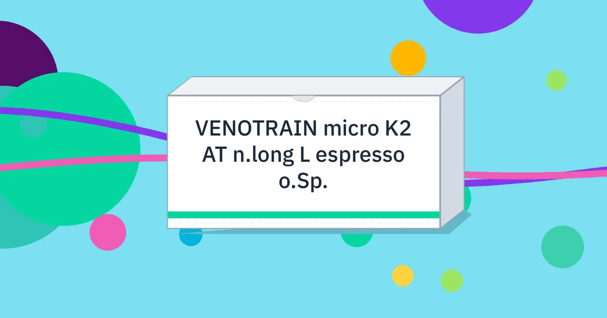 Symbolbild: Packung mit der Aufschrift VENOTRAIN micro K2 AT n.long L espresso o.Sp. (PZN 05706443) – Verfügbarkeit und Bezug in Apotheken in Frankfurt am Main