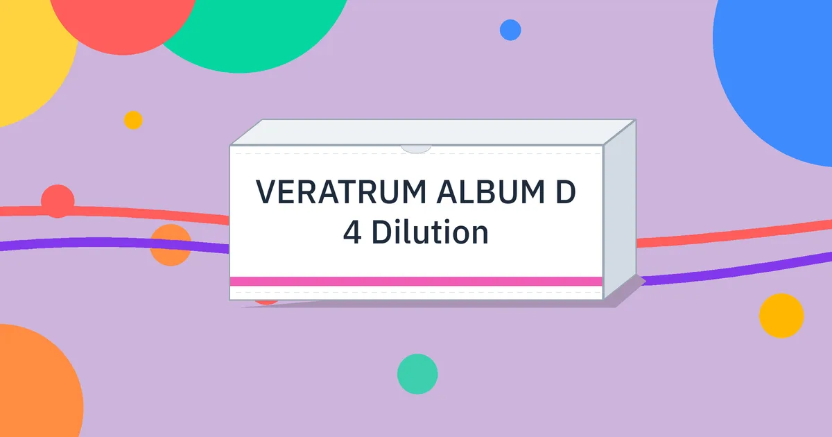 Symbolbild: Packung mit der Aufschrift VERATRUM ALBUM D 4 Dilution (PZN 19528790) – Verfügbarkeit und Bezug in Apotheken in Frankfurt am Main