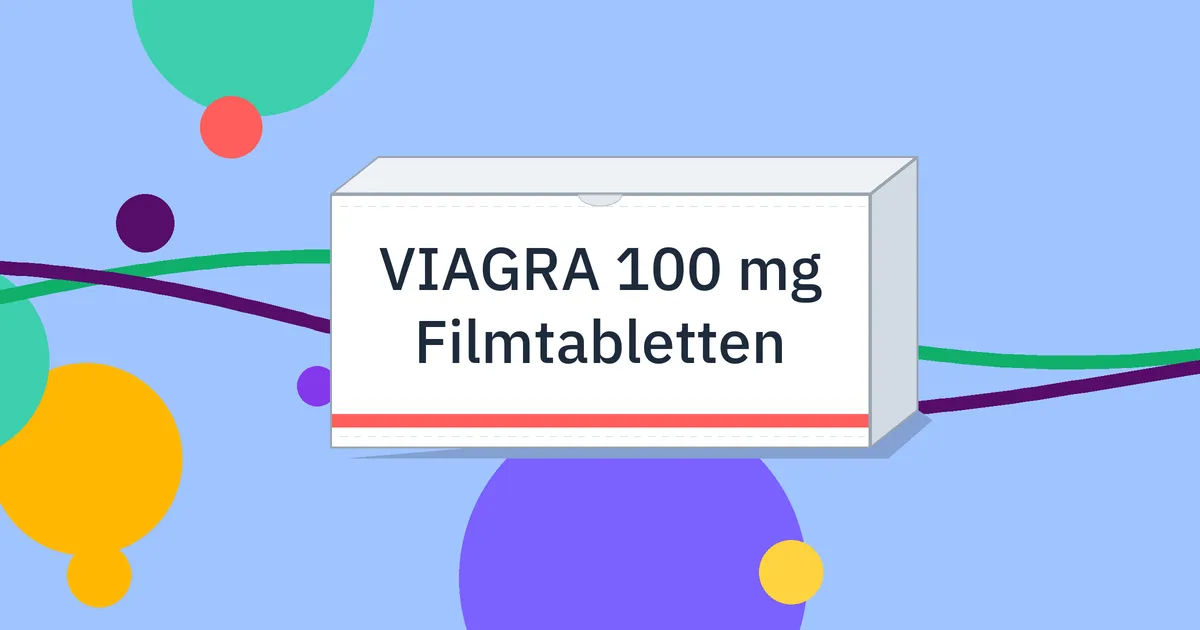 Symbolbild: Packung mit der Aufschrift VIAGRA 100 mg Filmtabletten (PZN 01531047) – Verfügbarkeit und Bezug in Apotheken in Frankfurt am Main