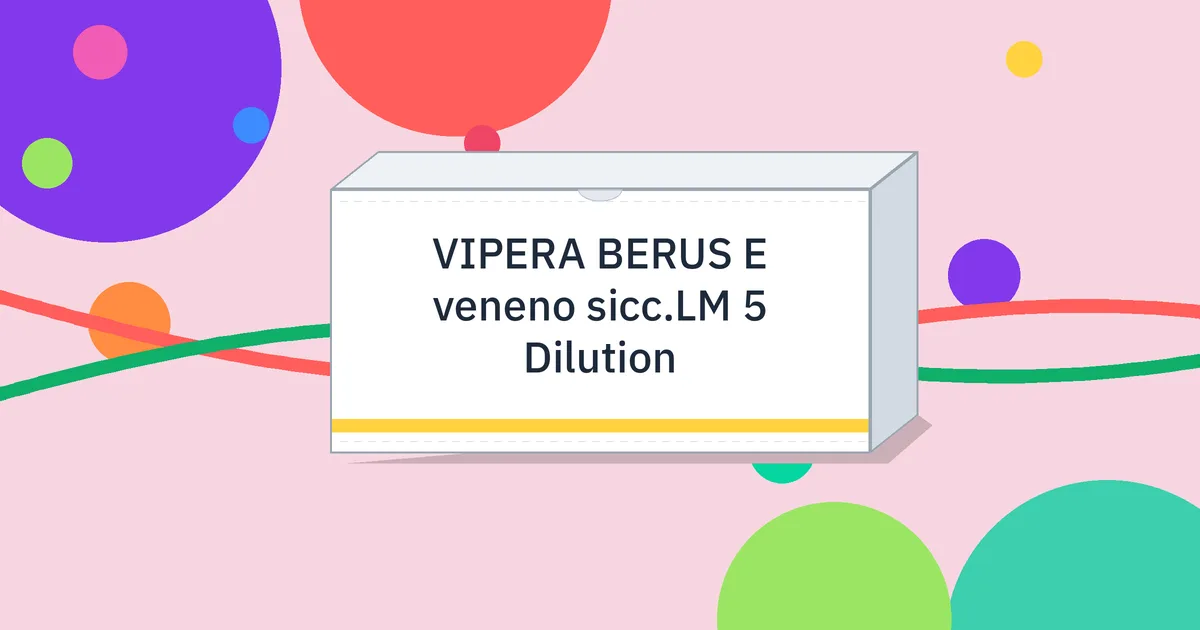 Symbolbild: Packung mit der Aufschrift VIPERA BERUS E veneno sicc.LM 5 Dilution (PZN 13276910) – Verfügbarkeit und Bezug in Apotheken in Frankfurt am Main