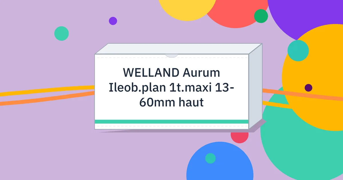 Symbolbild: Packung mit der Aufschrift WELLAND Aurum Ileob.plan 1t.maxi 13-60mm haut (PZN 10146696) – Verfügbarkeit und Bezug in Apotheken in Frankfurt am Main