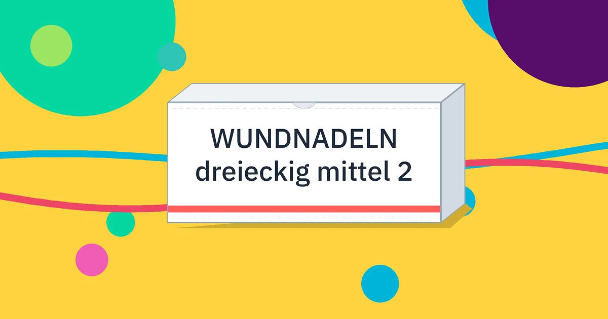 Symbolbild: Packung mit der Aufschrift WUNDNADELN dreieckig mittel 2 (PZN 02009749) – Verfügbarkeit und Bezug in Apotheken in Frankfurt am Main