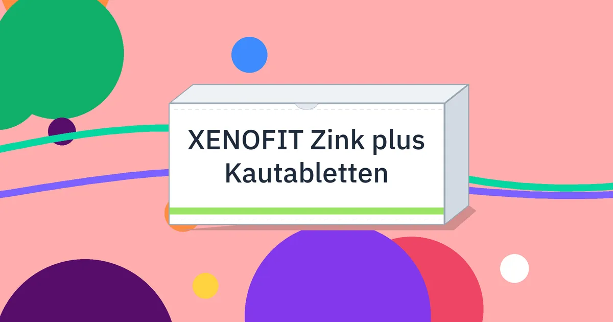 Symbolbild: Packung mit der Aufschrift XENOFIT Zink plus Kautabletten (PZN 08837803) – Verfügbarkeit und Bezug in Apotheken in Frankfurt am Main