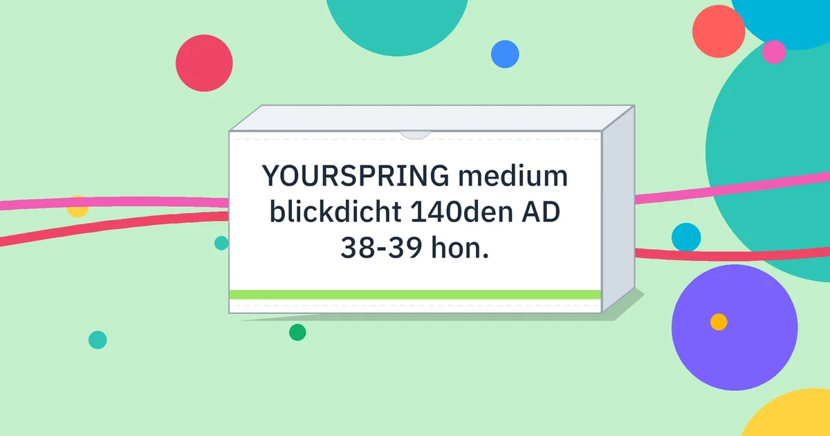 Symbolbild: Packung mit der Aufschrift YOURSPRING medium blickdicht 140den AD 38-39 hon. (PZN 18057762) – Verfügbarkeit und Bezug in Apotheken in Frankfurt am Main