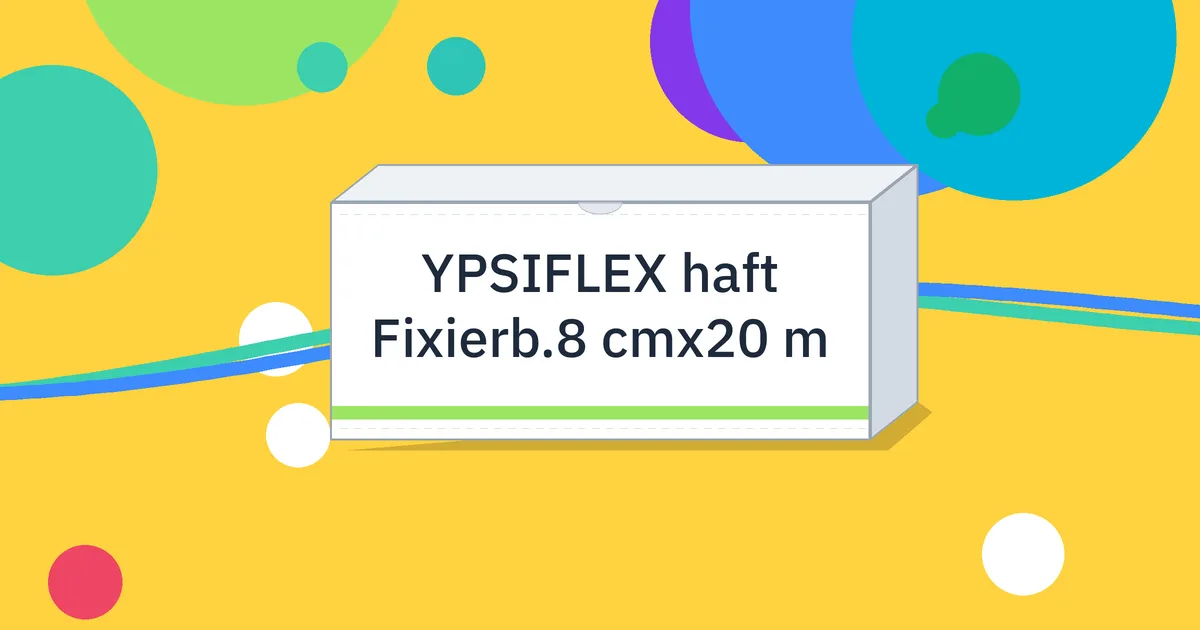Symbolbild: Packung mit der Aufschrift YPSIFLEX haft Fixierb.8 cmx20 m (PZN 12604973) – Verfügbarkeit und Bezug in Apotheken in Frankfurt am Main