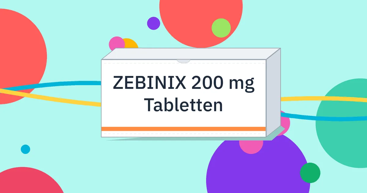 Symbolbild: Packung mit der Aufschrift ZEBINIX 200 mg Tabletten (PZN 18680426) – Verfügbarkeit und Bezug in Apotheken in Frankfurt am Main