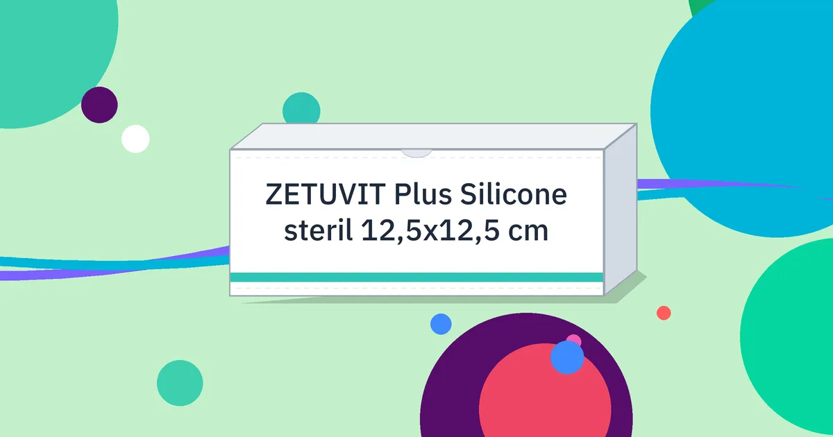 Symbolbild: Packung mit der Aufschrift ZETUVIT Plus Silicone steril 12,5x12,5 cm (PZN 16701851) – Verfügbarkeit und Bezug in Apotheken in Frankfurt am Main