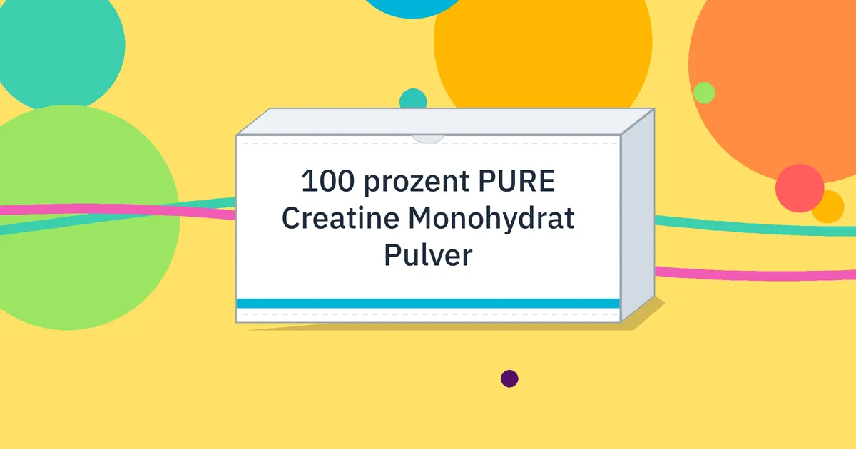 Symbolbild: Packung mit der Aufschrift 100 prozent PURE Creatine Monohydrat Pulver (PZN 09726773) – Verfügbarkeit und Bezug in Apotheken in Frankfurt am Main