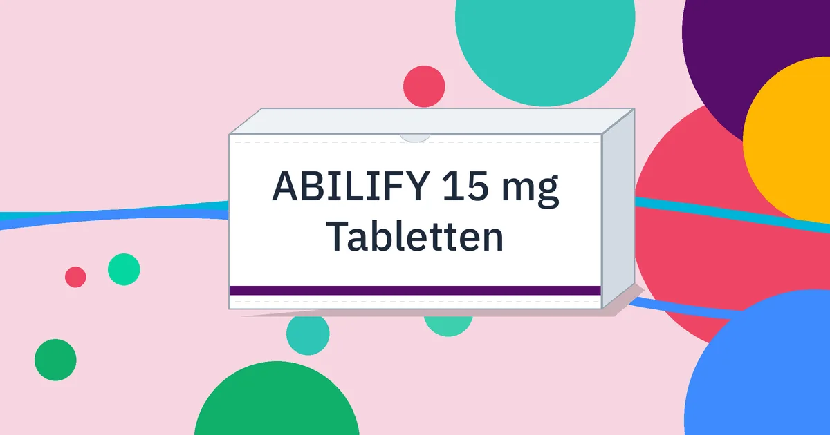 Symbolbild: Packung mit der Aufschrift ABILIFY 15 mg Tabletten (PZN 04890568) – Verfügbarkeit und Bezug in Apotheken in Frankfurt am Main