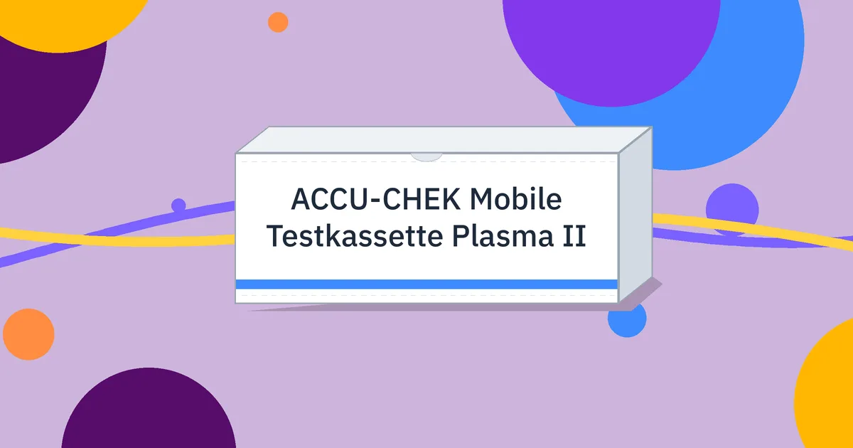 Symbolbild: Packung mit der Aufschrift ACCU-CHEK Mobile Testkassette Plasma II (PZN 08863657) – Verfügbarkeit und Bezug in Apotheken in Frankfurt am Main