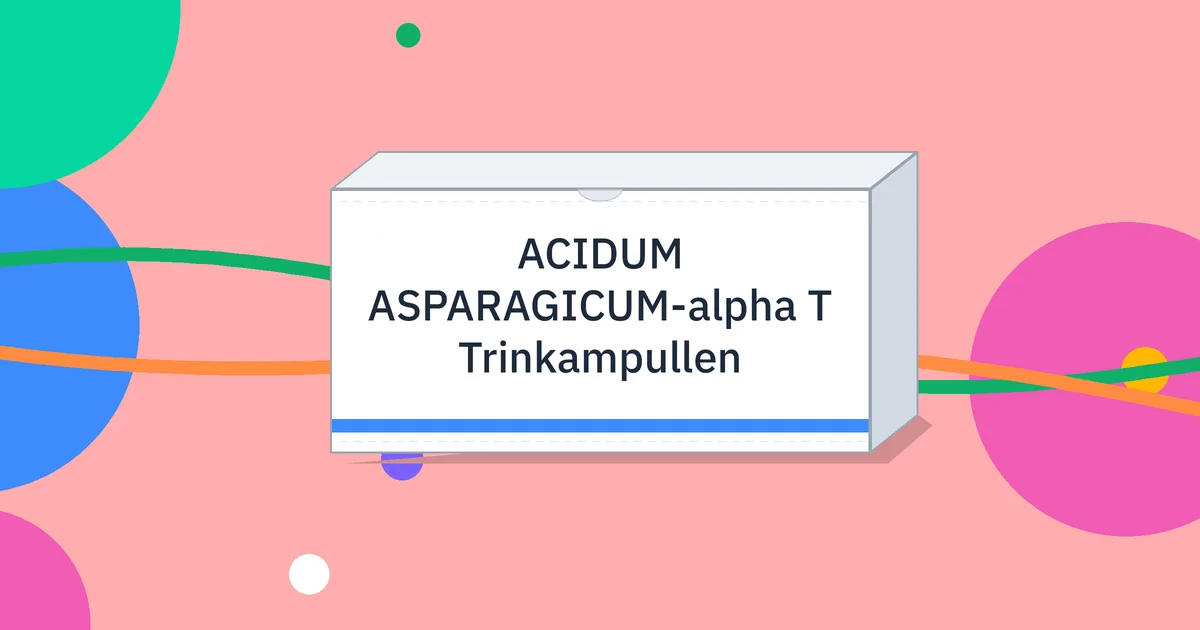 Symbolbild: Packung mit der Aufschrift ACIDUM ASPARAGICUM-alpha T Trinkampullen (PZN 10219969) – Verfügbarkeit und Bezug in Apotheken in Frankfurt am Main