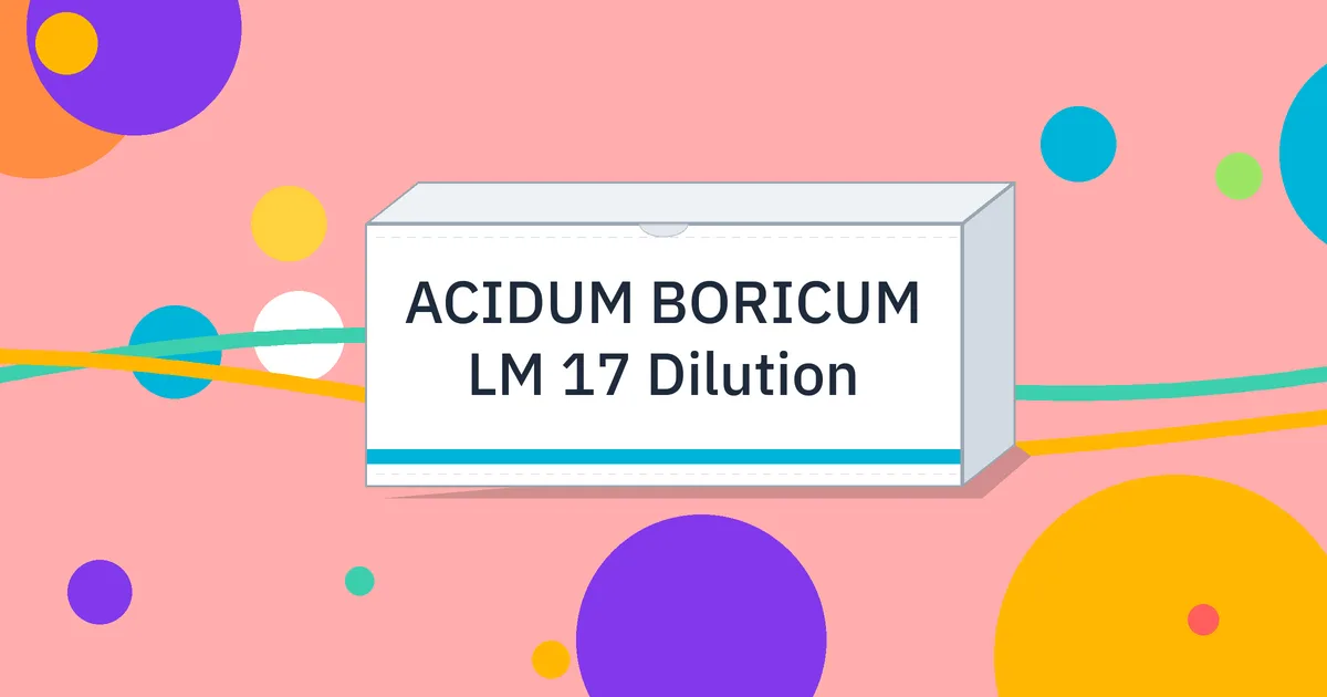 Symbolbild: Packung mit der Aufschrift ACIDUM BORICUM LM 17 Dilution (PZN 13269873) – Verfügbarkeit und Bezug in Apotheken in Frankfurt am Main