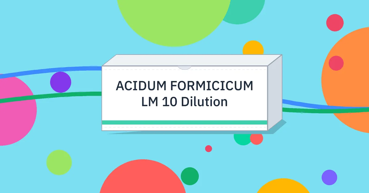 Symbolbild: Packung mit der Aufschrift ACIDUM FORMICICUM LM 10 Dilution (PZN 12751898) – Verfügbarkeit und Bezug in Apotheken in Frankfurt am Main