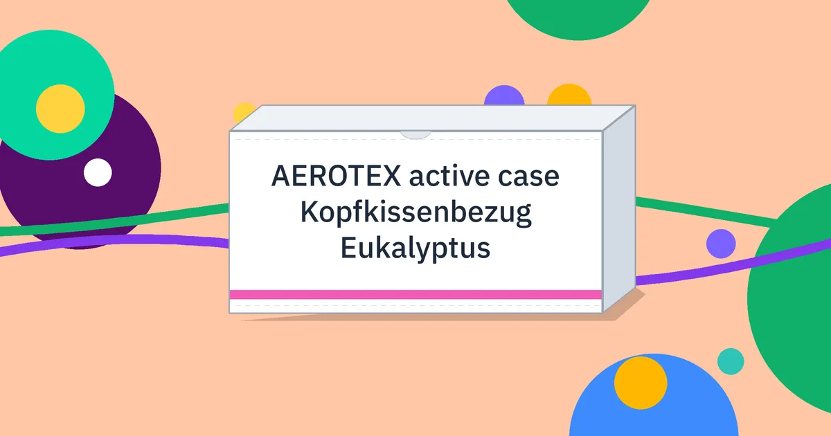 Symbolbild: Packung mit der Aufschrift AEROTEX active case Kopfkissenbezug Eukalyptus (PZN 12554011) – Verfügbarkeit und Bezug in Apotheken in Frankfurt am Main