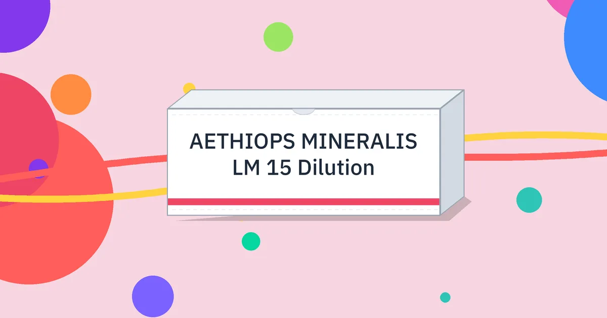 Symbolbild: Packung mit der Aufschrift AETHIOPS MINERALIS LM 15 Dilution (PZN 13302027) – Verfügbarkeit und Bezug in Apotheken in Frankfurt am Main