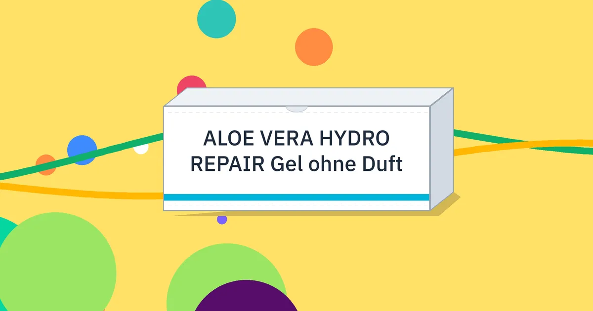 Symbolbild: Packung mit der Aufschrift ALOE VERA HYDRO REPAIR Gel ohne Duft (PZN 12464756) – Verfügbarkeit und Bezug in Apotheken in Frankfurt am Main