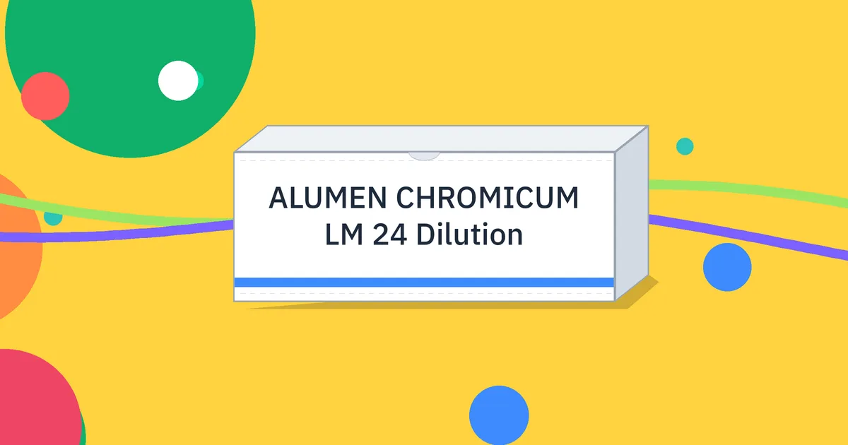 Symbolbild: Packung mit der Aufschrift ALUMEN CHROMICUM LM 24 Dilution (PZN 13315923) – Verfügbarkeit und Bezug in Apotheken in Frankfurt am Main
