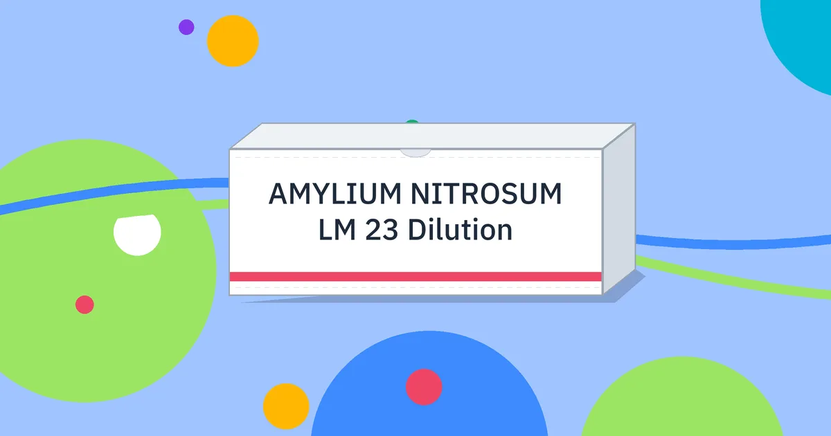 Symbolbild: Packung mit der Aufschrift AMYLIUM NITROSUM LM 23 Dilution (PZN 13326625) – Verfügbarkeit und Bezug in Apotheken in Frankfurt am Main