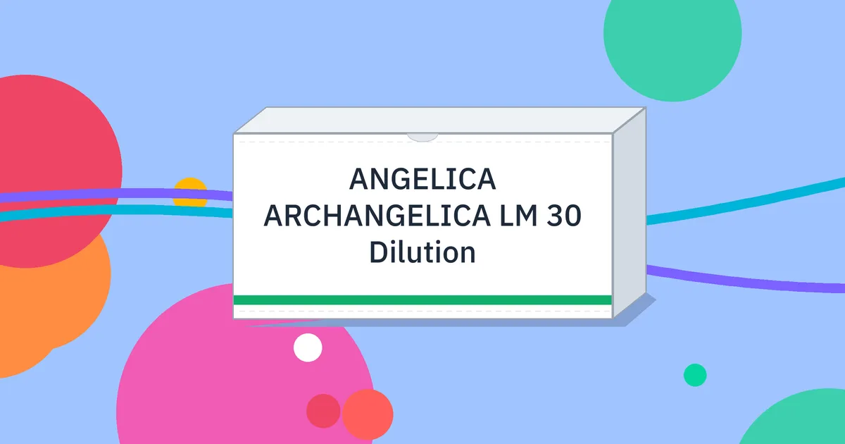 Symbolbild: Packung mit der Aufschrift ANGELICA ARCHANGELICA LM 30 Dilution (PZN 13368196) – Verfügbarkeit und Bezug in Apotheken in Frankfurt am Main