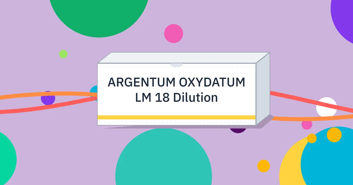 Symbolbild: Packung mit der Aufschrift ARGENTUM OXYDATUM LM 18 Dilution (PZN 12769177) – Verfügbarkeit und Bezug in Apotheken in Frankfurt am Main