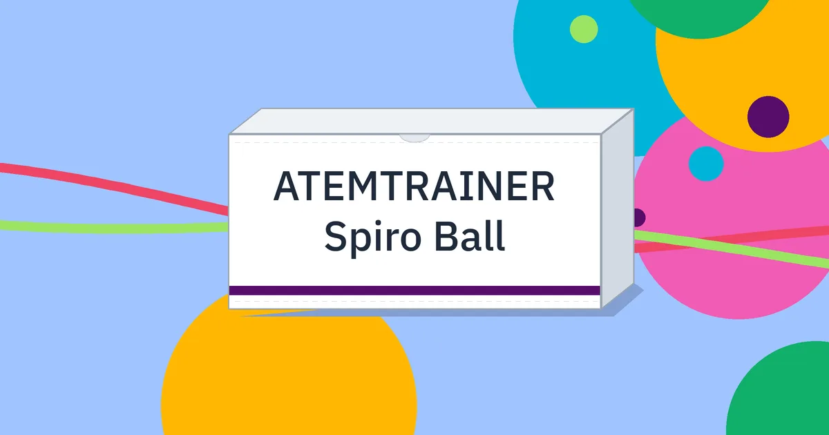 Symbolbild: Packung mit der Aufschrift ATEMTRAINER Spiro Ball (PZN 03917420) – Verfügbarkeit und Bezug in Apotheken in Frankfurt am Main